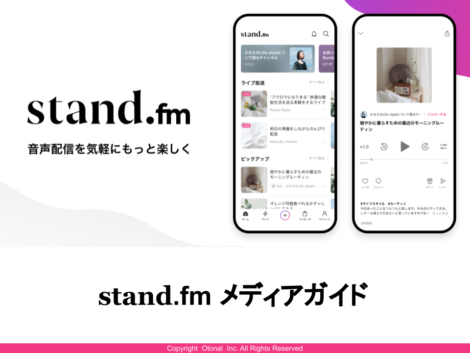 【媒体資料】stand.fm（スタンドエフエム）のプログラマティック音声広告／資料DL | 株式会社オトナル